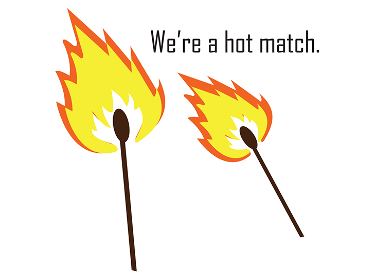 Vote for the Hot Match T-shirt on Graphic Tide and Twitter